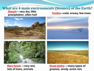 Adaptations in different biomes notes | PPTX