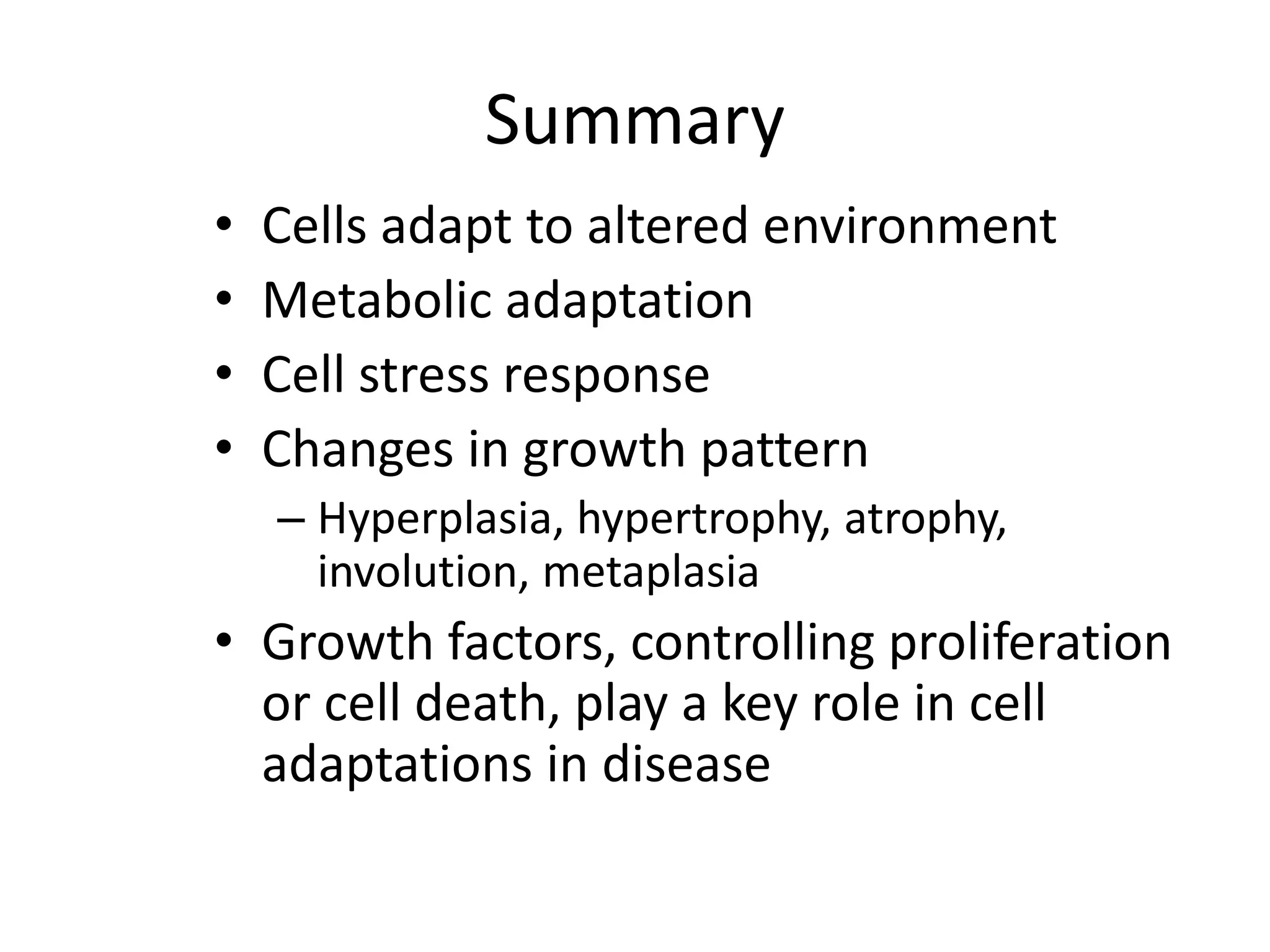Adaptations of cellular growth and diffrentiation | PPTX