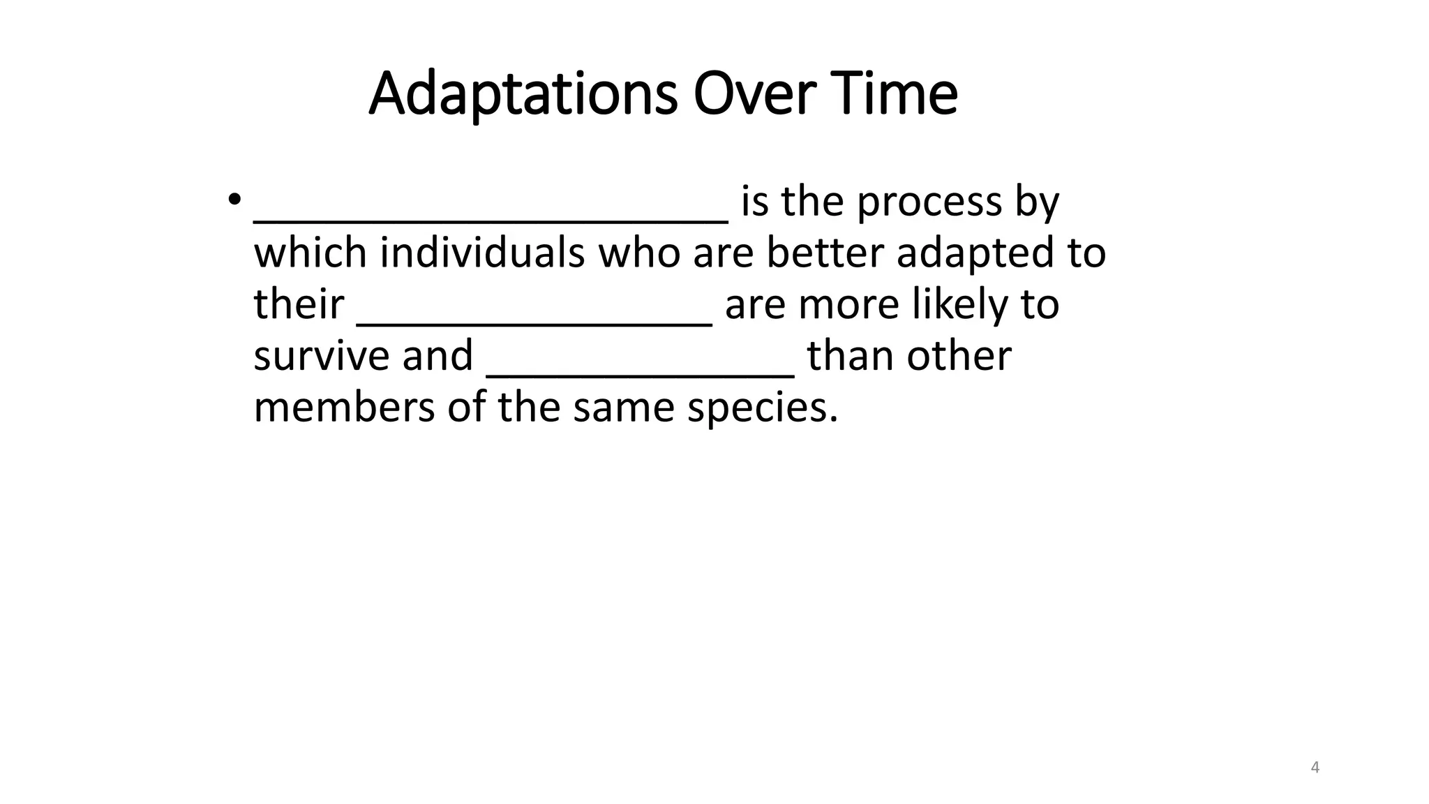 Extreme adaptations for Lower Secondary Checkpoint | PPTX