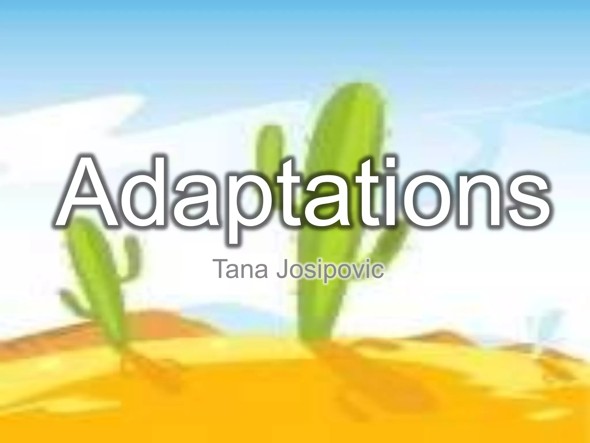 Adaptations presentation | PPTX