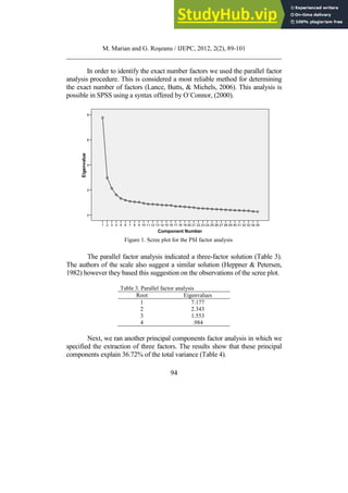 Adaptation Study Of The Problem Solving Inventory On The Romanian Population | PDF