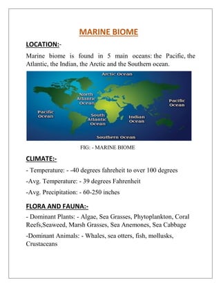 Marine Biome Plants Adaptations