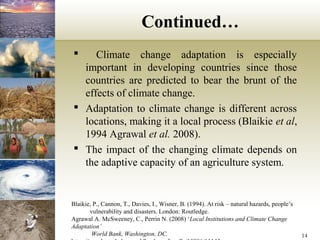Adaptation to Climate Change in Agriculture | PPT