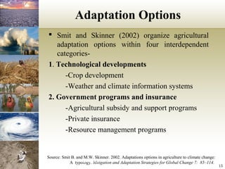 Adaptation to Climate Change in Agriculture | PPT
