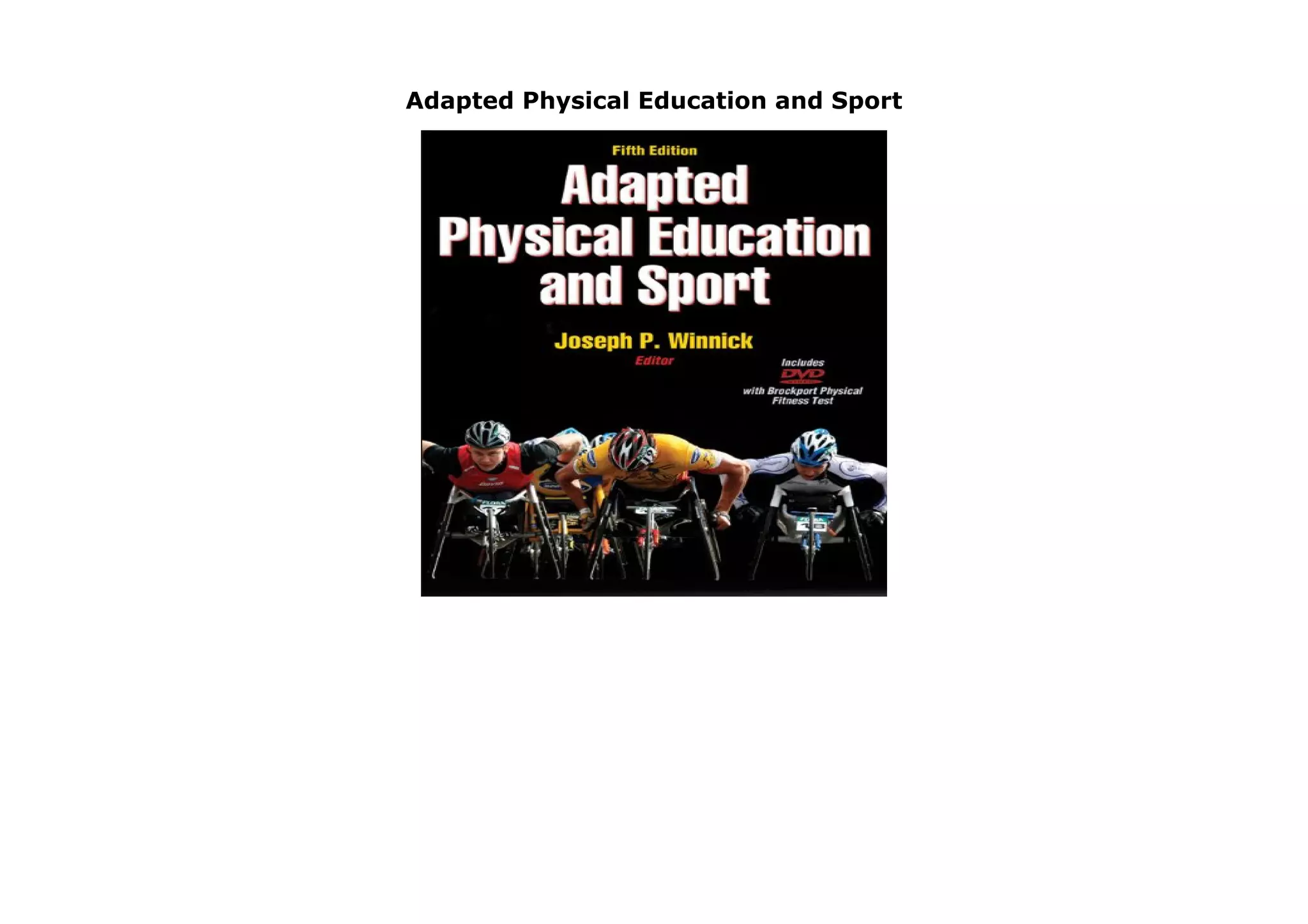 Adapted Physical Education and Sport | PDF