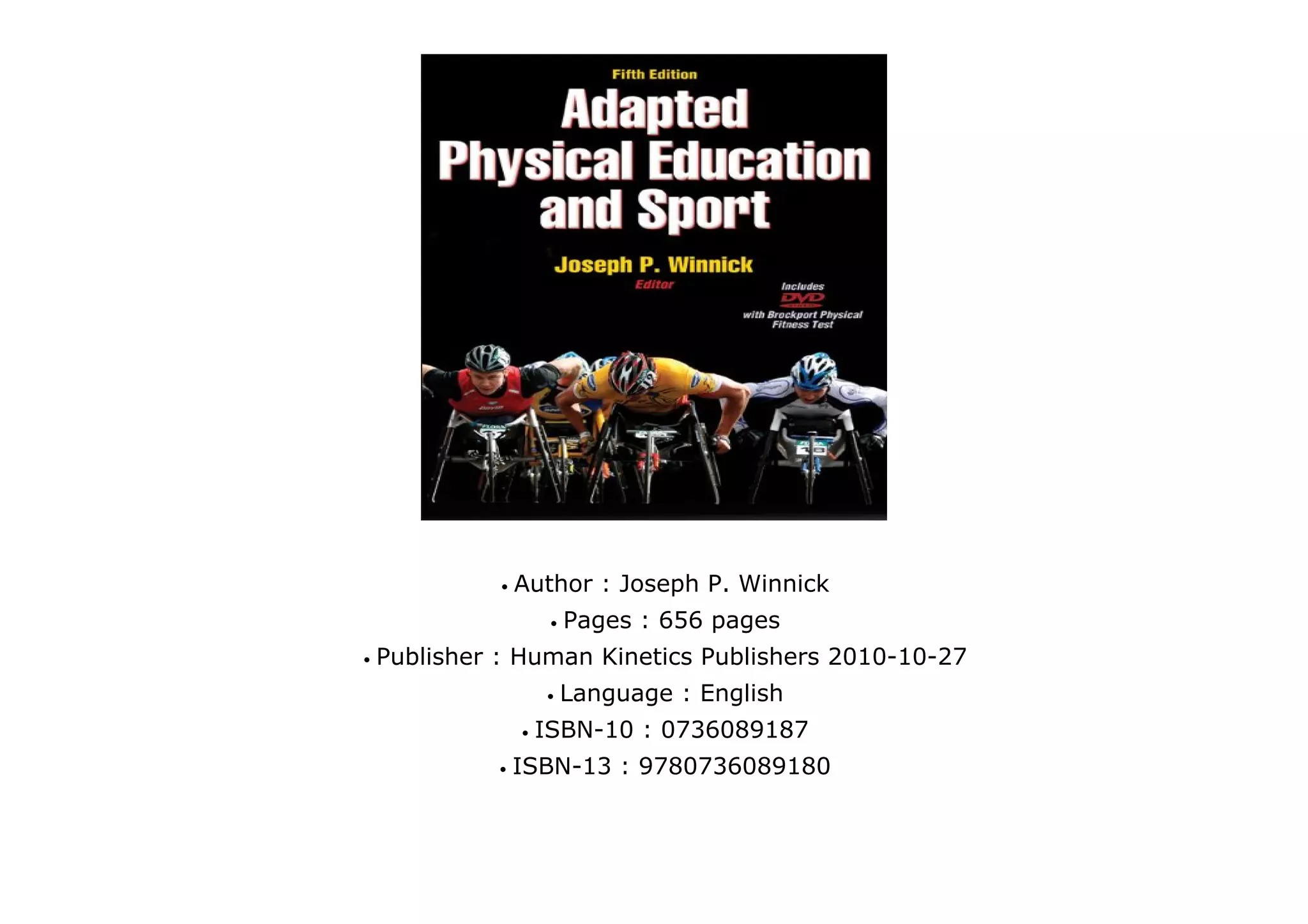 Adapted Physical Education and Sport | PDF