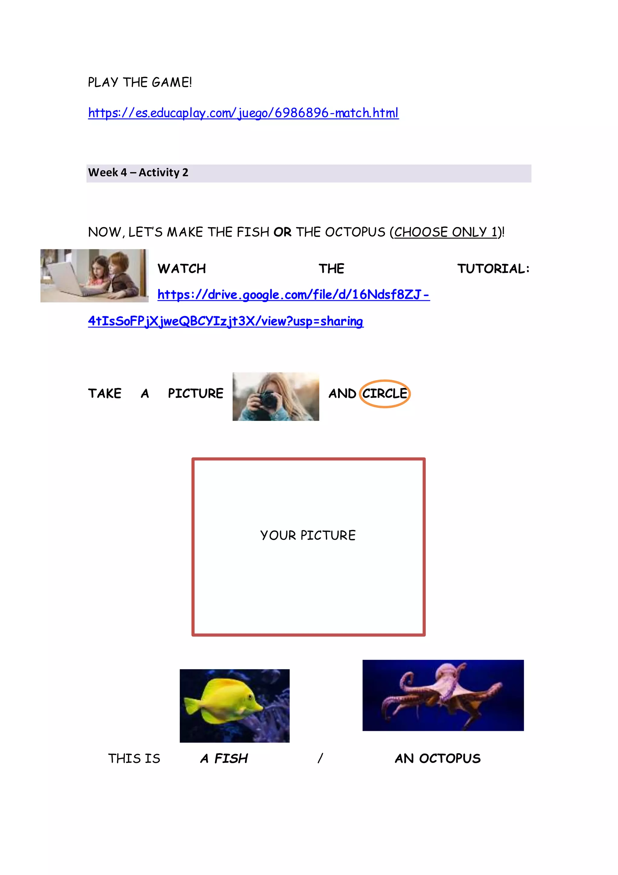 Adapted activities | DOCX