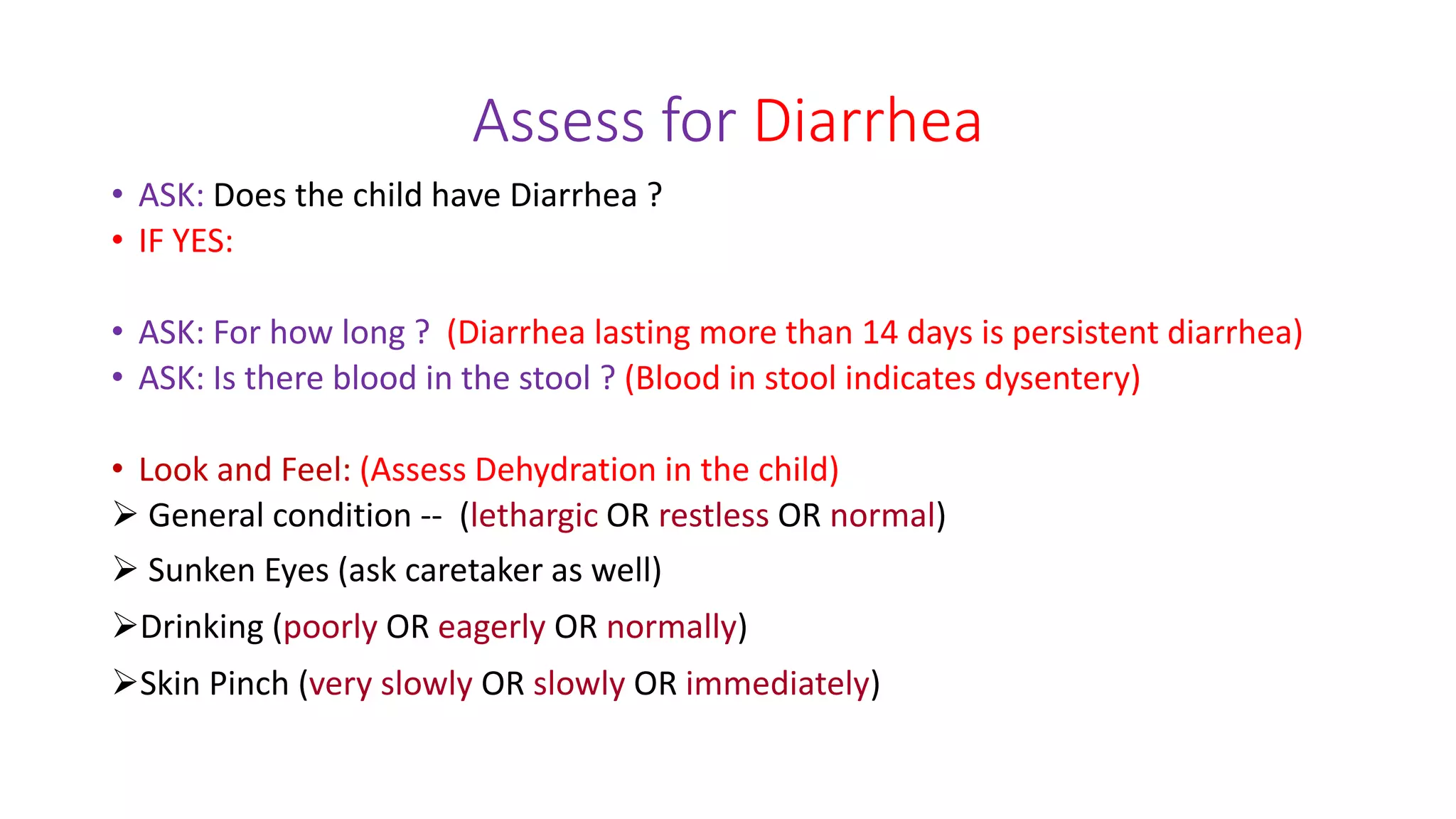 Adapted IMNCI diarrhoea 2020 | PDF
