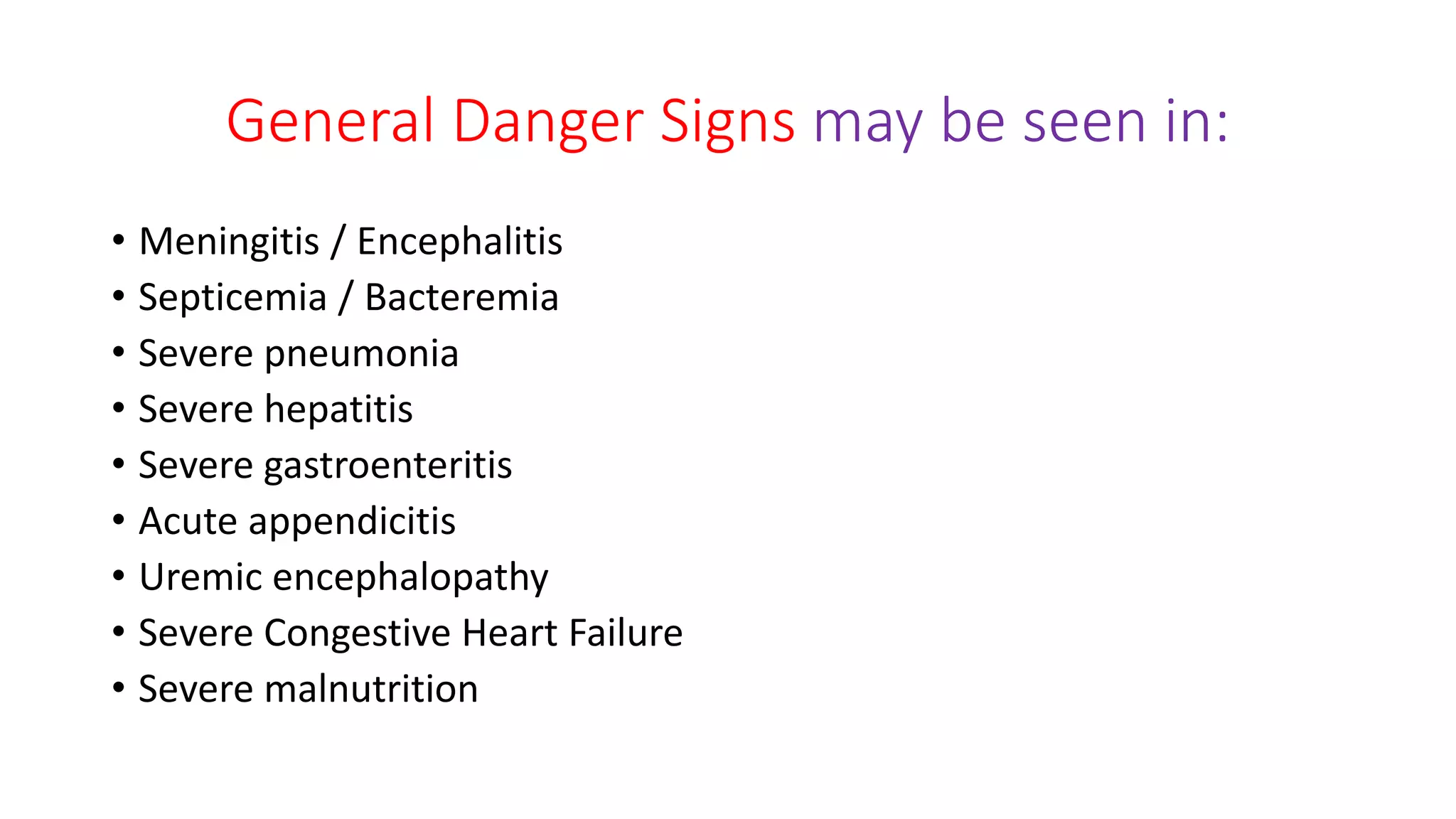 Adapted IMNCI (Integrated Management of Neonatal and Childhood Illness ...