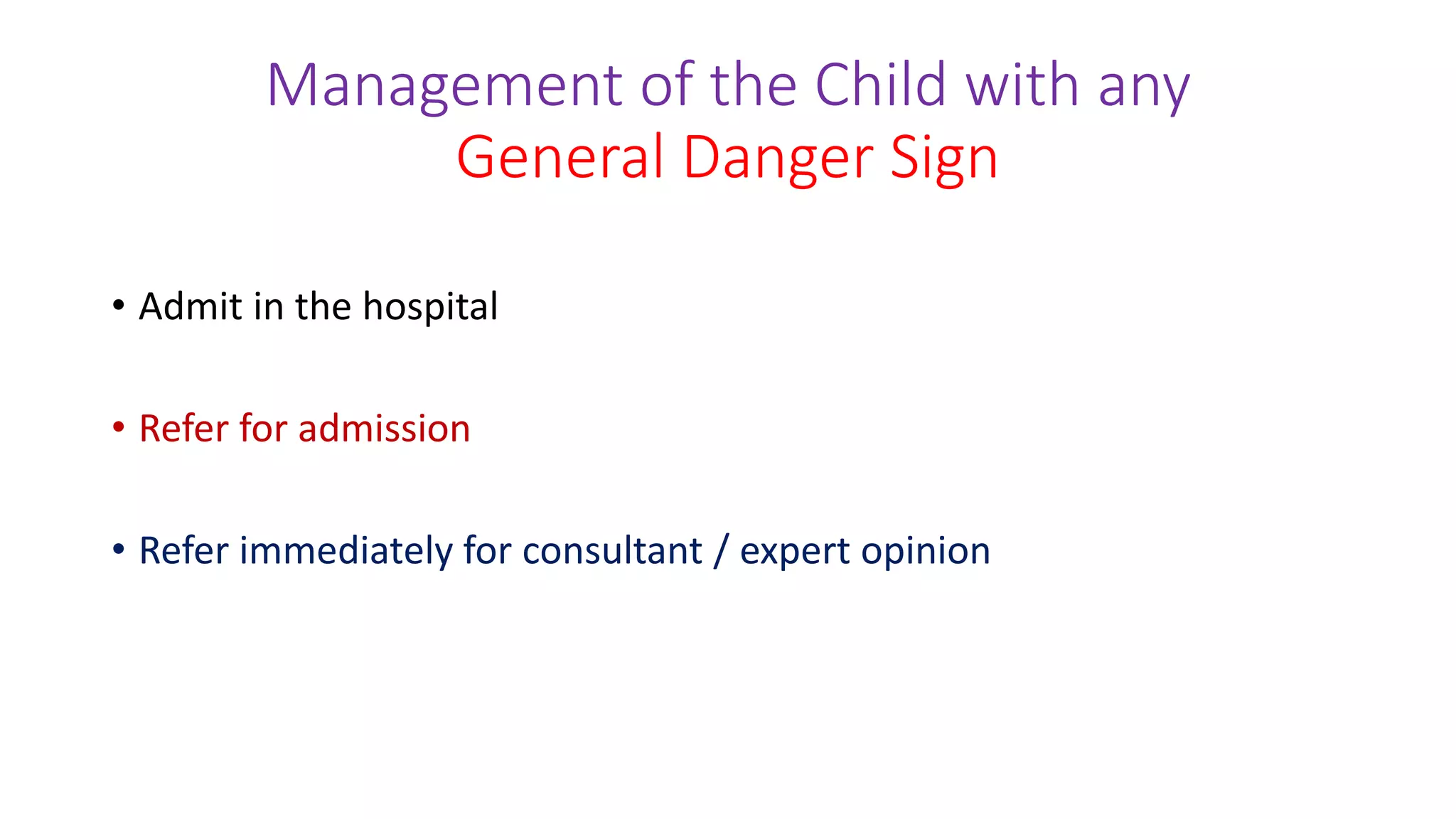 Adapted IMNCI (Integrated Management of Neonatal and Childhood Illness ...