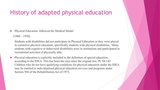 Adapted physical education | PPTX | Physical Therapy | Wellness