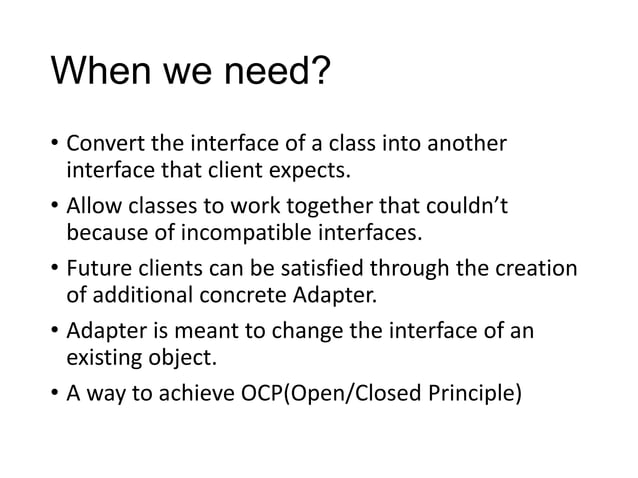 Adapter Design Pattern | PPTX | Programming Languages | Computing
