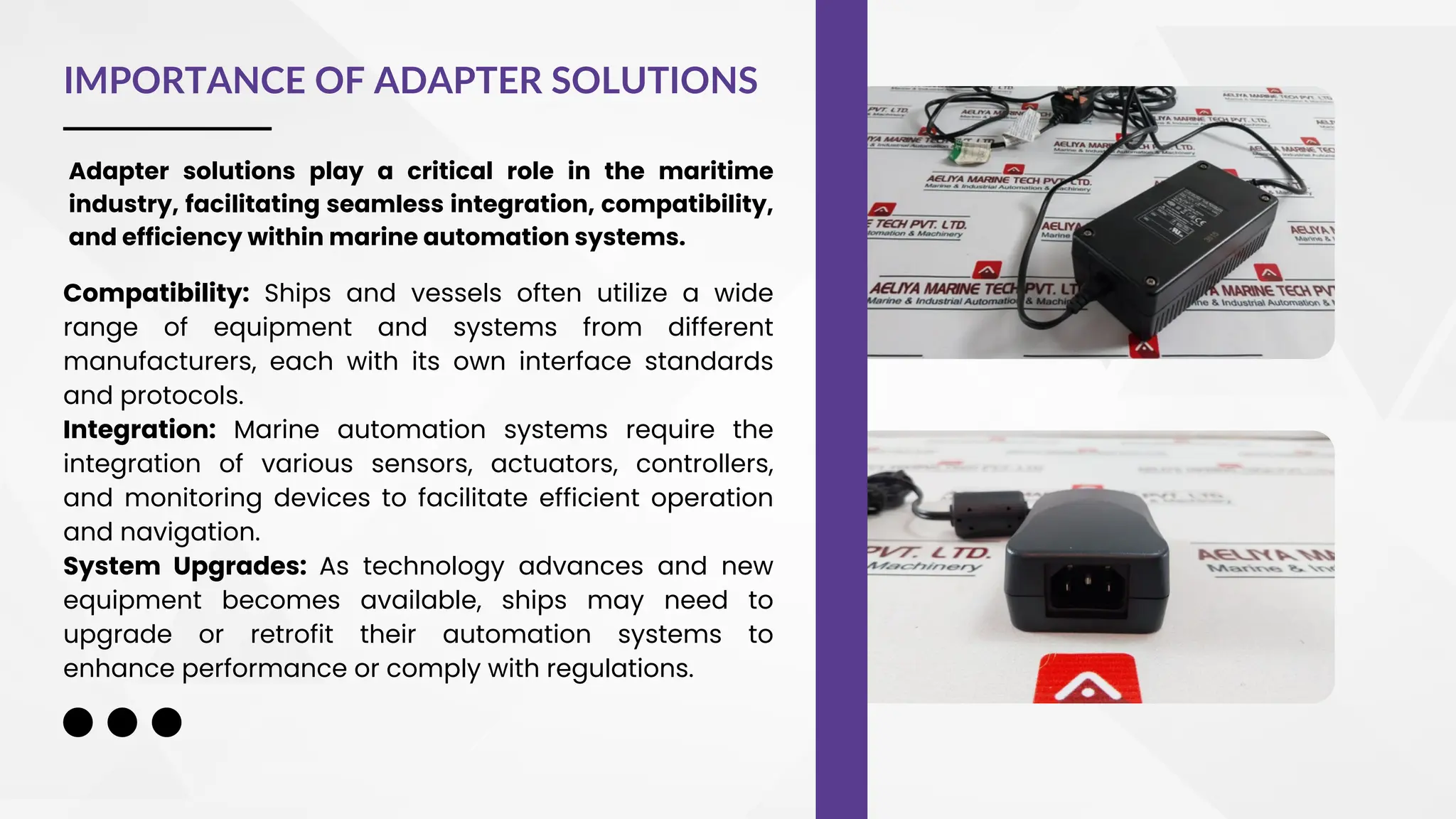 Adapter Solutions for Precision Automation – Aeliya Marine | PPT