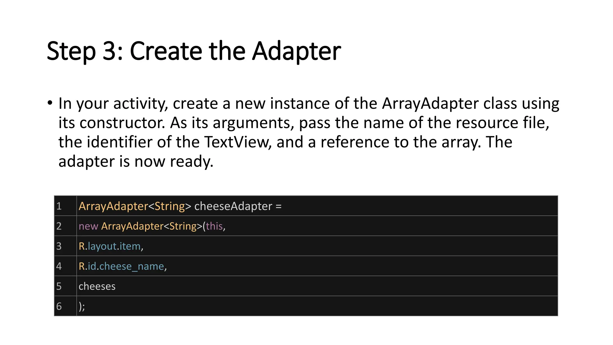 Adapter and adapter views that are used in android | PPTX