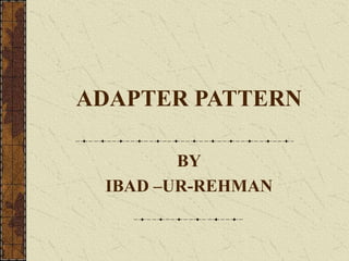 Adapter pattern | PPT