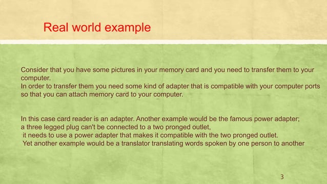 Adapter design pattern | PPTX | Programming Languages | Computing