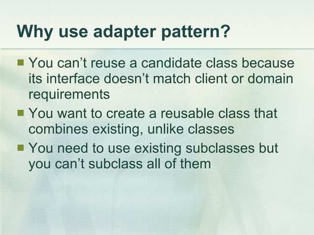 Adapter Design Pattern | PPT