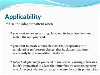 Adapter pattern | PPT