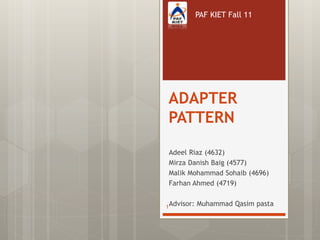 Adapter Design Pattern | PPTX