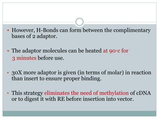 Linker, Adaptor, Homopolymeric Tailing & Terminal Transferase | PPTX