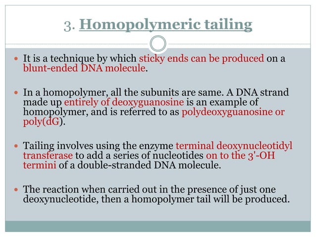 Linker, Adaptor, Homopolymeric Tailing & Terminal Transferase | PPTX ...