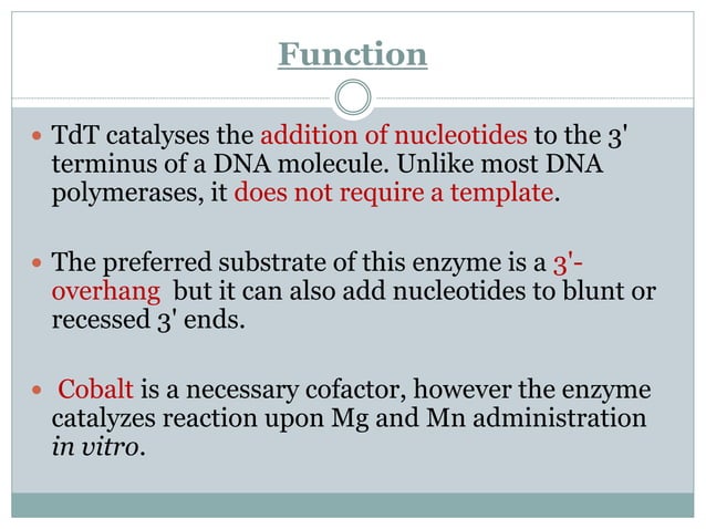 Linker, Adaptor, Homopolymeric Tailing & Terminal Transferase | PPTX ...