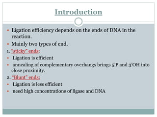 Linker, Adaptor, Homopolymeric Tailing & Terminal Transferase | PPTX