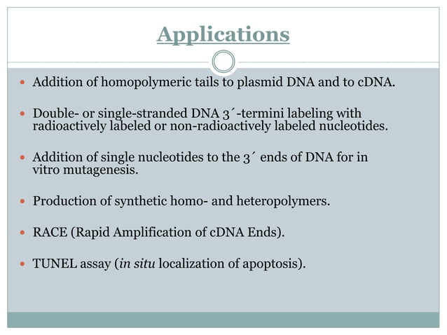 Linker, Adaptor, Homopolymeric Tailing & Terminal Transferase | PPTX ...