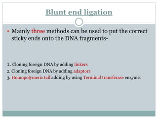 Linker, Adaptor, Homopolymeric Tailing & Terminal Transferase | PPTX