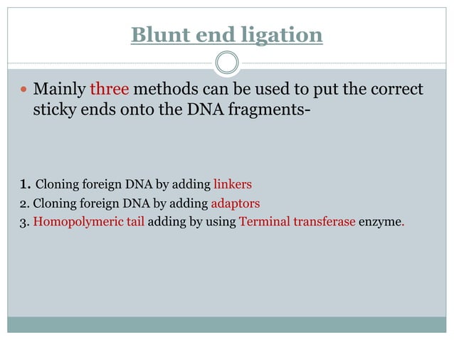 Linker, Adaptor, Homopolymeric Tailing & Terminal Transferase | PPTX ...