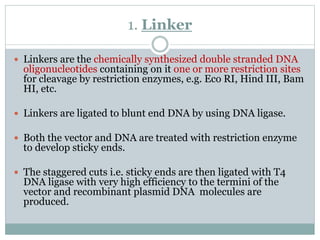 Linker, Adaptor, Homopolymeric Tailing & Terminal Transferase | PPTX