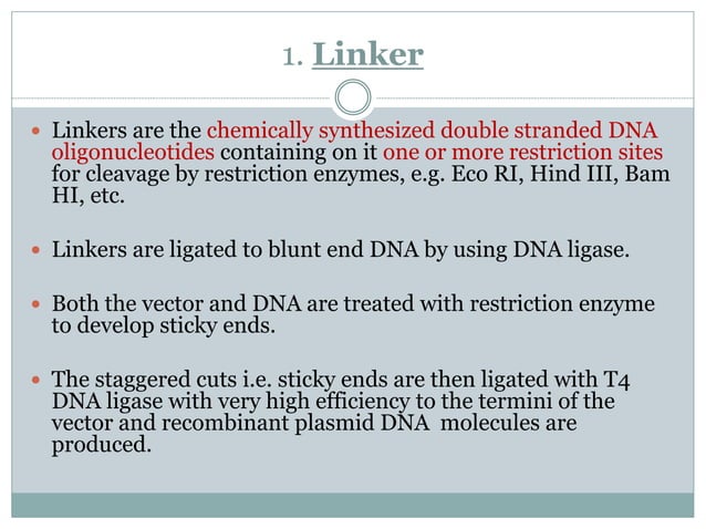 Linker, Adaptor, Homopolymeric Tailing & Terminal Transferase | PPTX ...