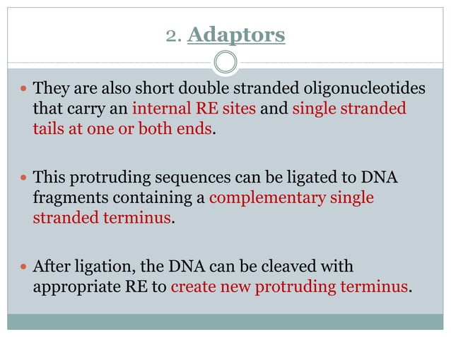 Linker, Adaptor, Homopolymeric Tailing & Terminal Transferase | PPTX ...