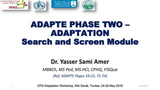 Adaptation of CPGs (ADAPTE): Search and Screen Module | PPTX ...