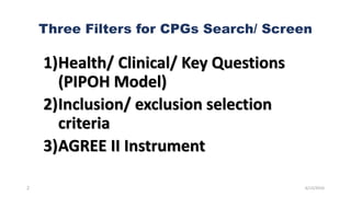 Adaptation of CPGs (ADAPTE): Search and Screen Module | PPTX ...