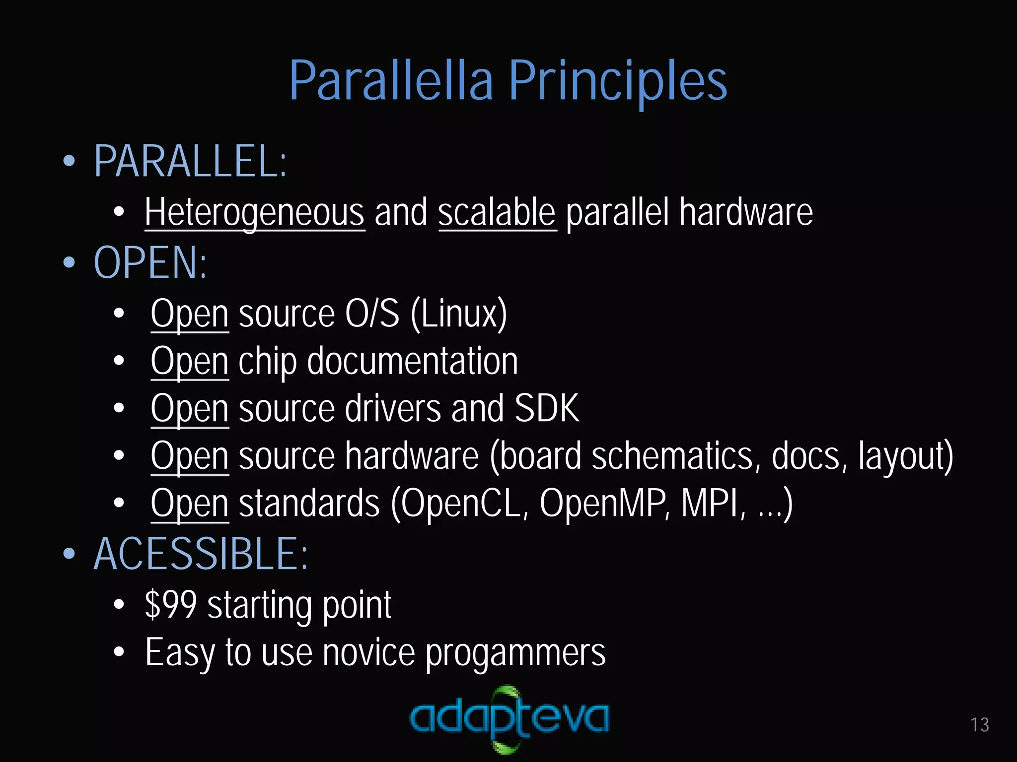 Kickstaring the transition to parallel computing with open hardware ...