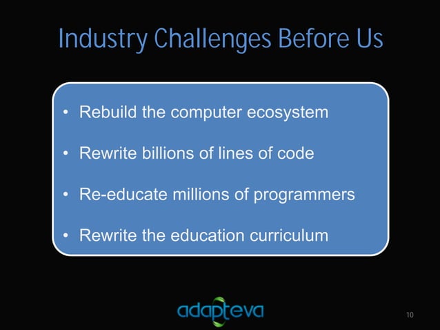 Kickstaring the transition to parallel computing with open hardware | PPT