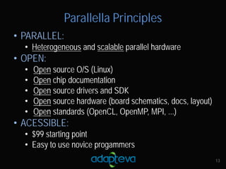 Kickstaring the transition to parallel computing with open hardware ...
