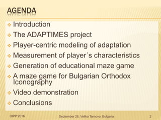 An Educational 3D Maze Game for Bulgarian Orthodox Iconography | PPTX