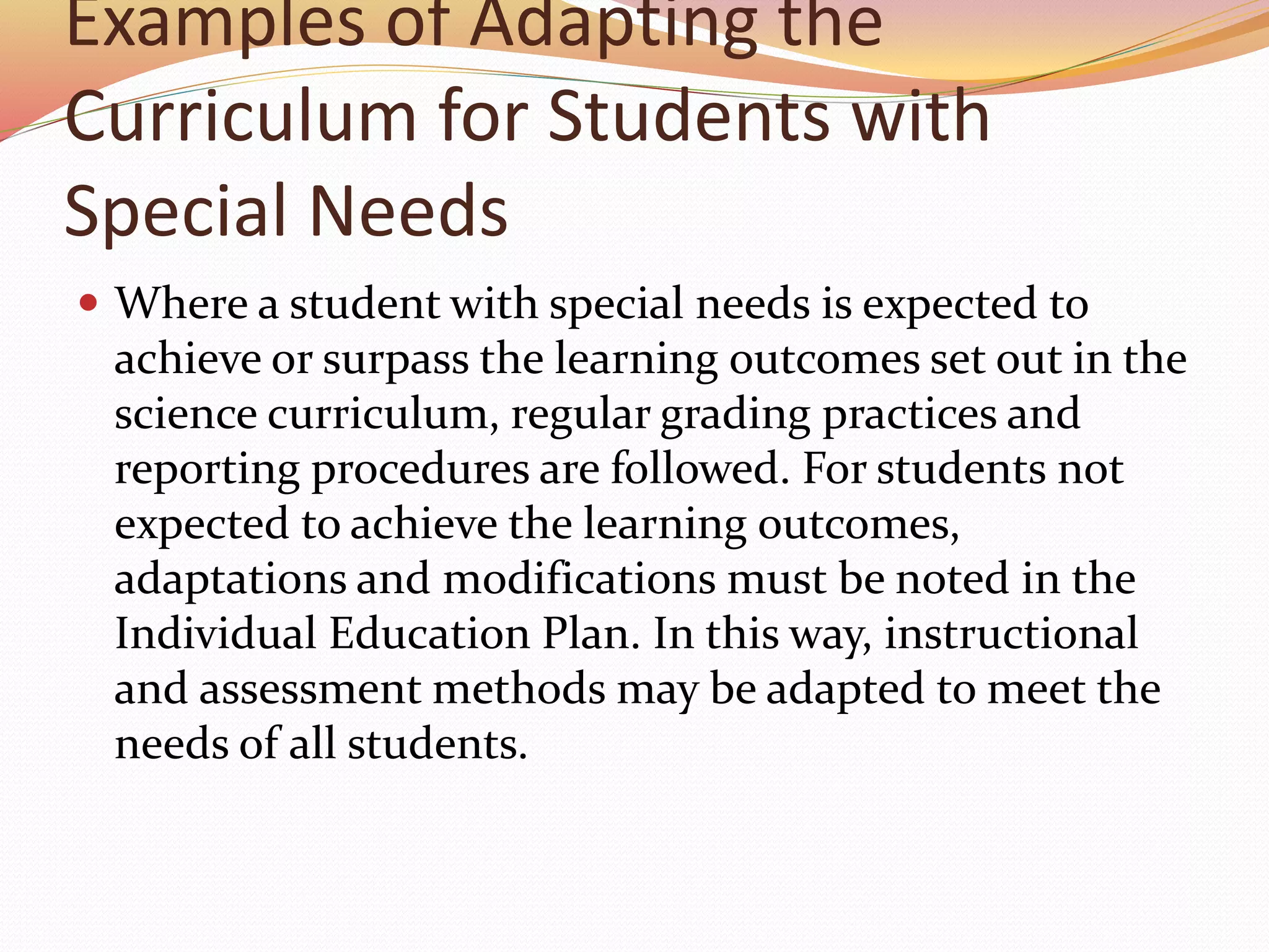 Adapting curriculum Teaching and Learning Strategies | PPTX