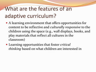 Adapting curriculum Teaching and Learning Strategies | PPTX