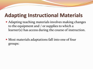 Adapting curriculum Teaching and Learning Strategies | PPTX