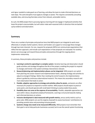 Adapting Lean Thinking to Market Systems Development | DOC