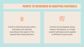 Adapting materials | PPTX