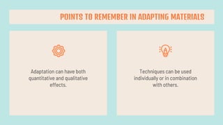 Adapting materials | PPTX