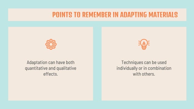 Adapting materials | PPTX