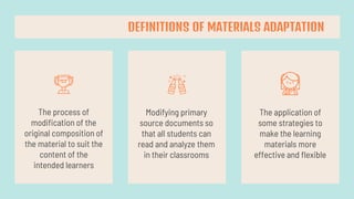 Adapting materials | PPTX