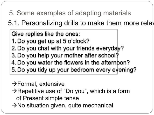 Adapting published materials - Materials for GE | PPT