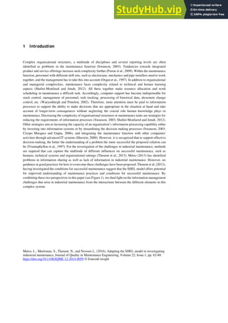 Adapting The SHEL Model In Investigating Industrial Maintenance | PDF