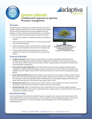 Adaptiva Green Planet | PDF